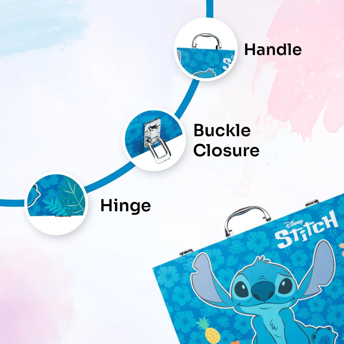 Disney Stitch Art Set para crianças 130+ peças Lápis de colorir Frozen ...