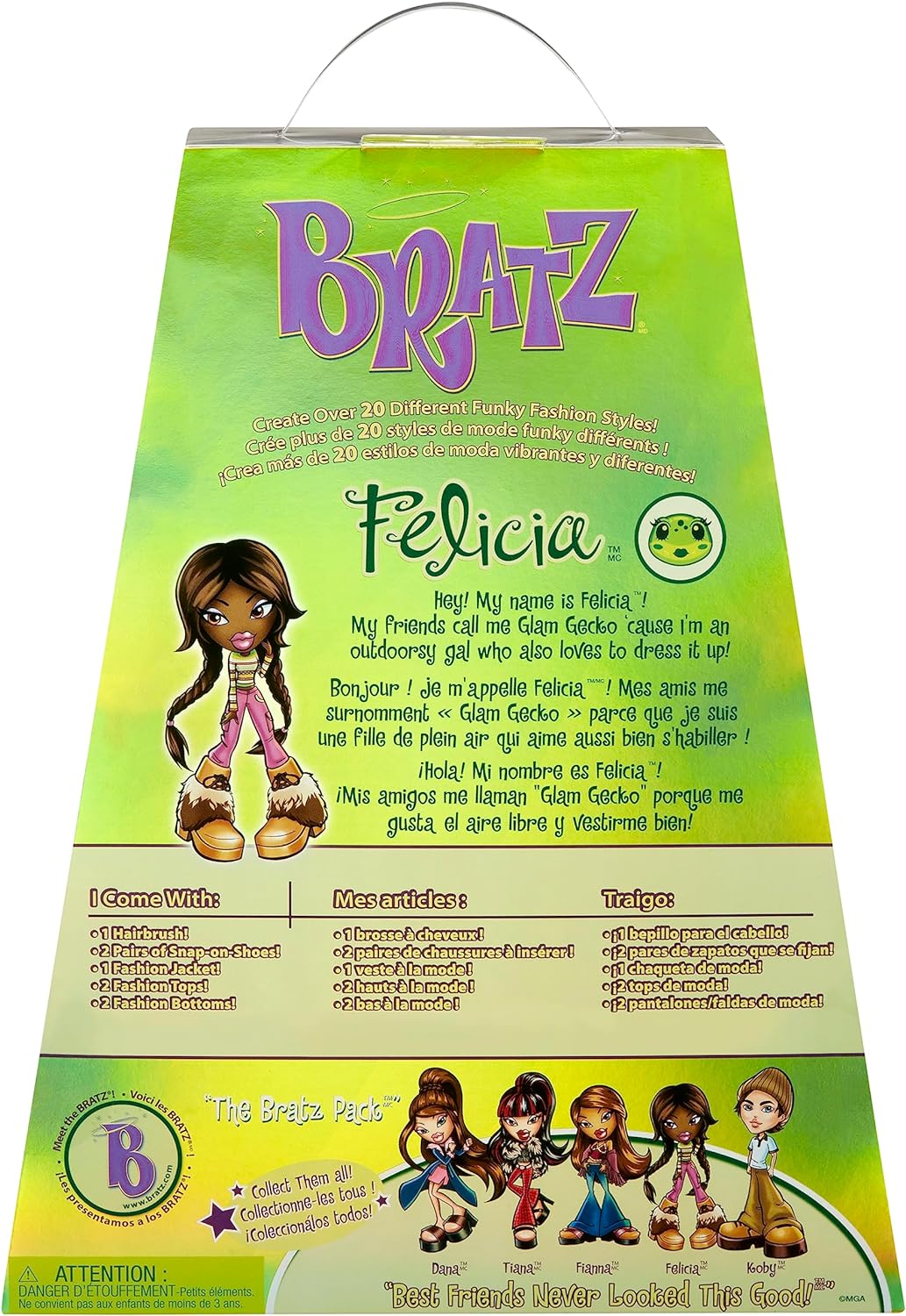 Bratz Boneca Fashion Original - FELICIA - Série 3 - Boneca, 2 Roupas e ...
