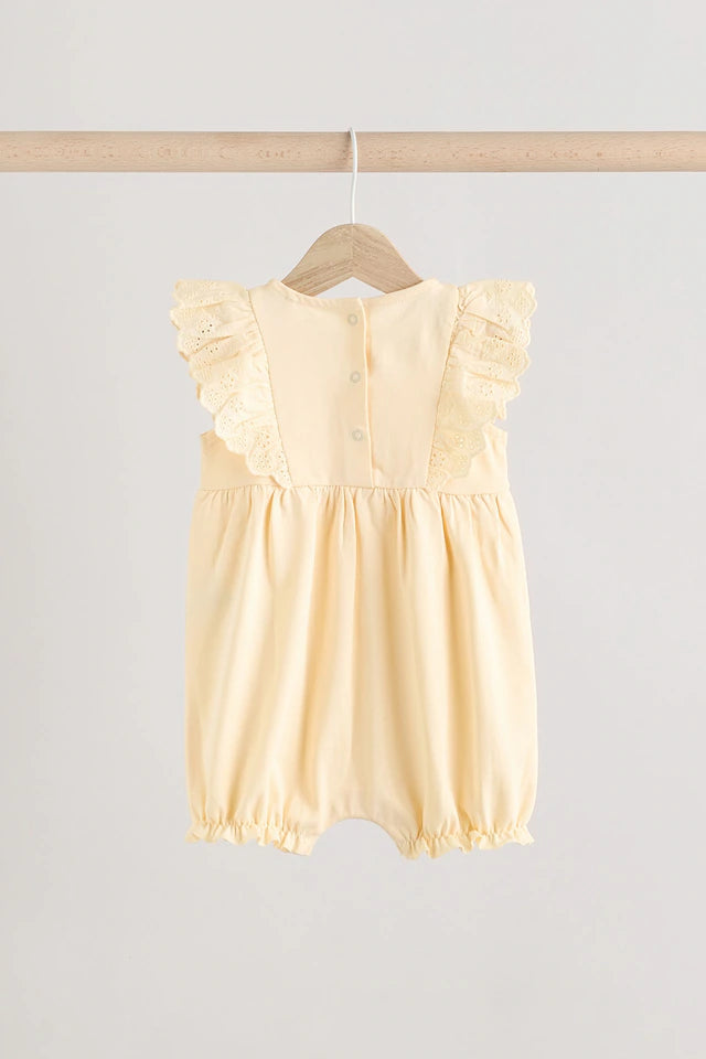 |BabyGirl| Pacote Com 3 Macacões Neutros Para Bebês Bloomer 100% Algod – Anne Claire Baby Store