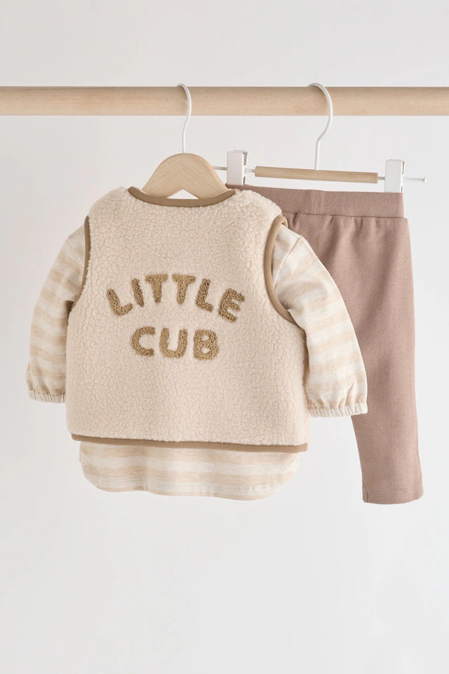 |BabyBoy| Conjunto De Colete Neutro Cub Baby Borg 100% Algodão (0 mese ...