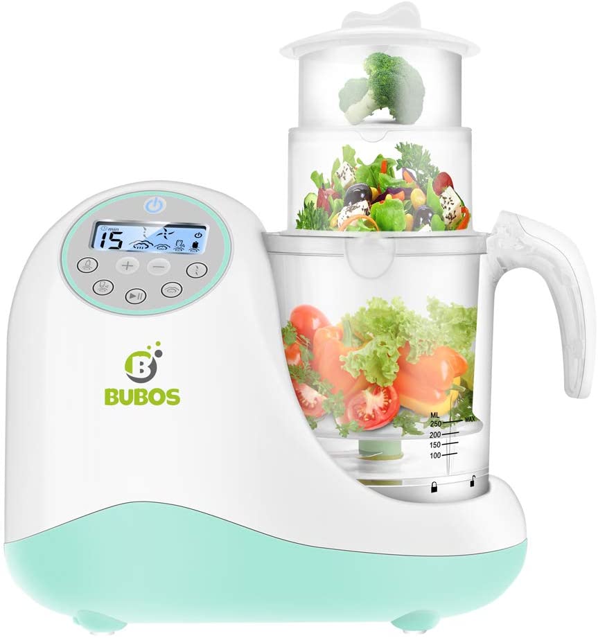 Bubos 5-em-1 Smart Food Processador a vapor e Liquidificador Integrado ...